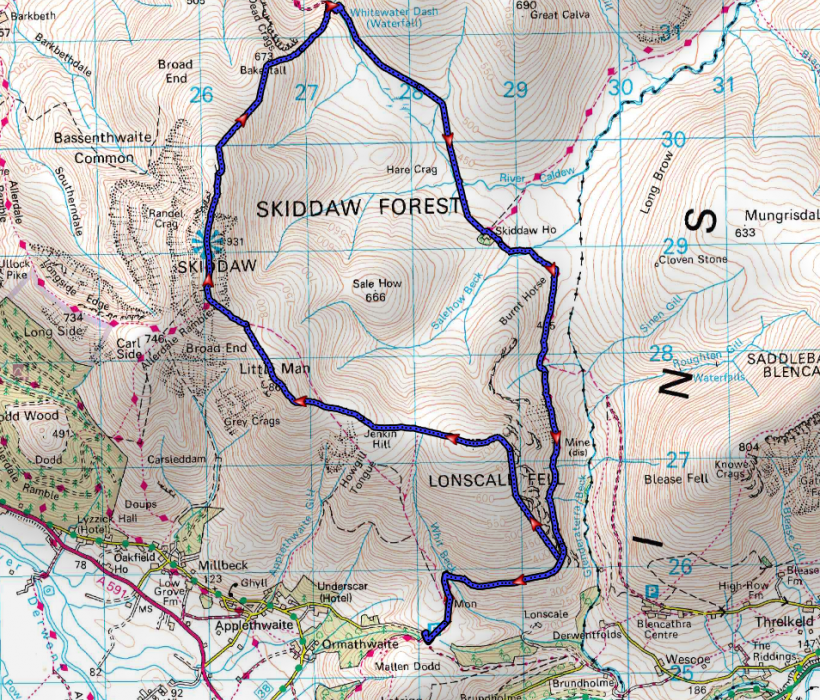 Skiddaw Little Man | Walking diary, guide, photos and maps.